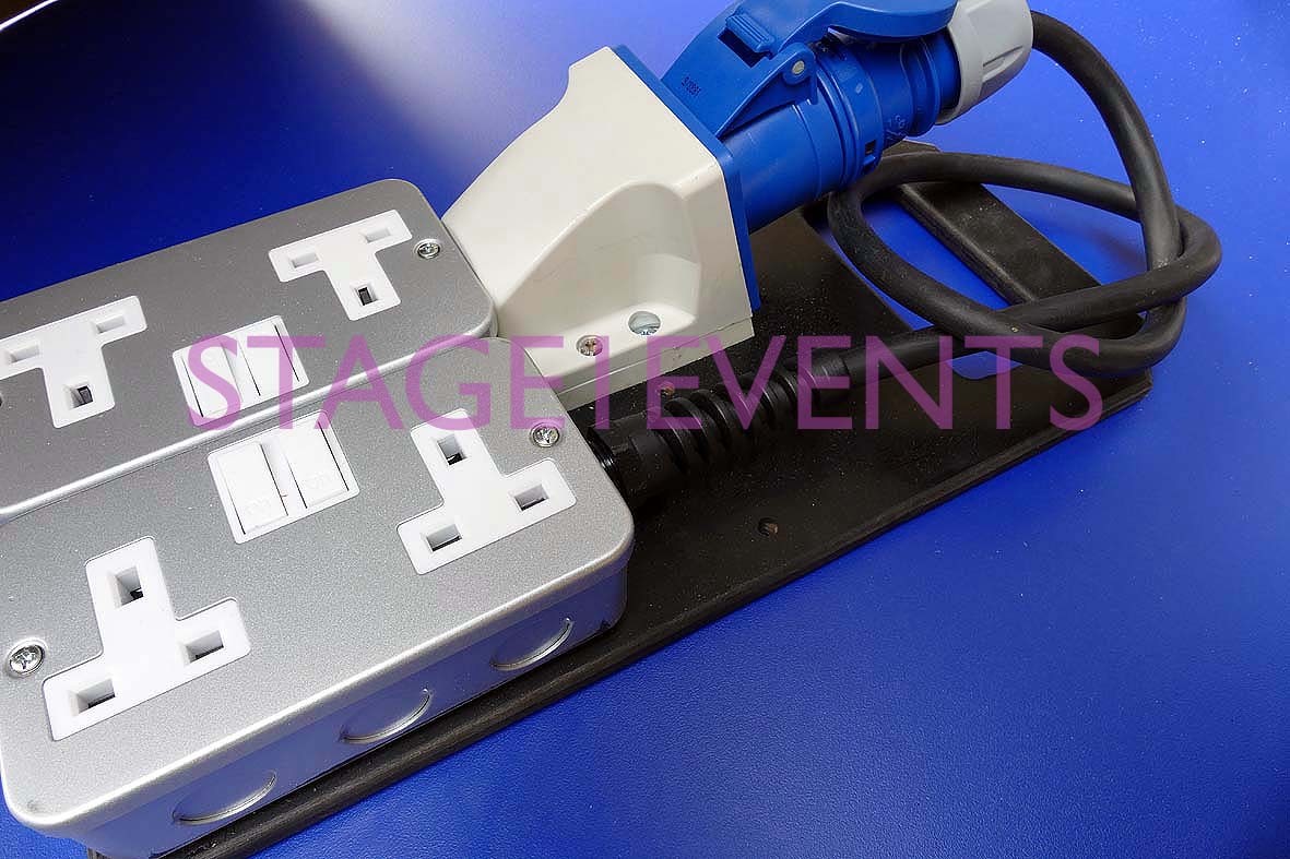 Stage Power Distro 16A Ceeform Cable In/16A Chassis LoopOut x4 13A ...