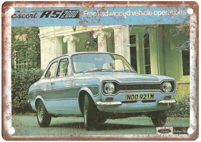 Vintage Ford Escort RS2000 Mk1 1974 Ad Retro Look Metal Sign A6216 | eBay