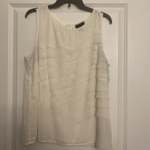 NWOT Worthington White Layer Sleeveless Blouse - Size XL | eBay