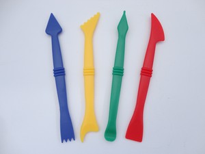SET OF 4 PLASTIC SCULPTING TOOLS KNIVES SPATULA KNIFE - MODELLING ...