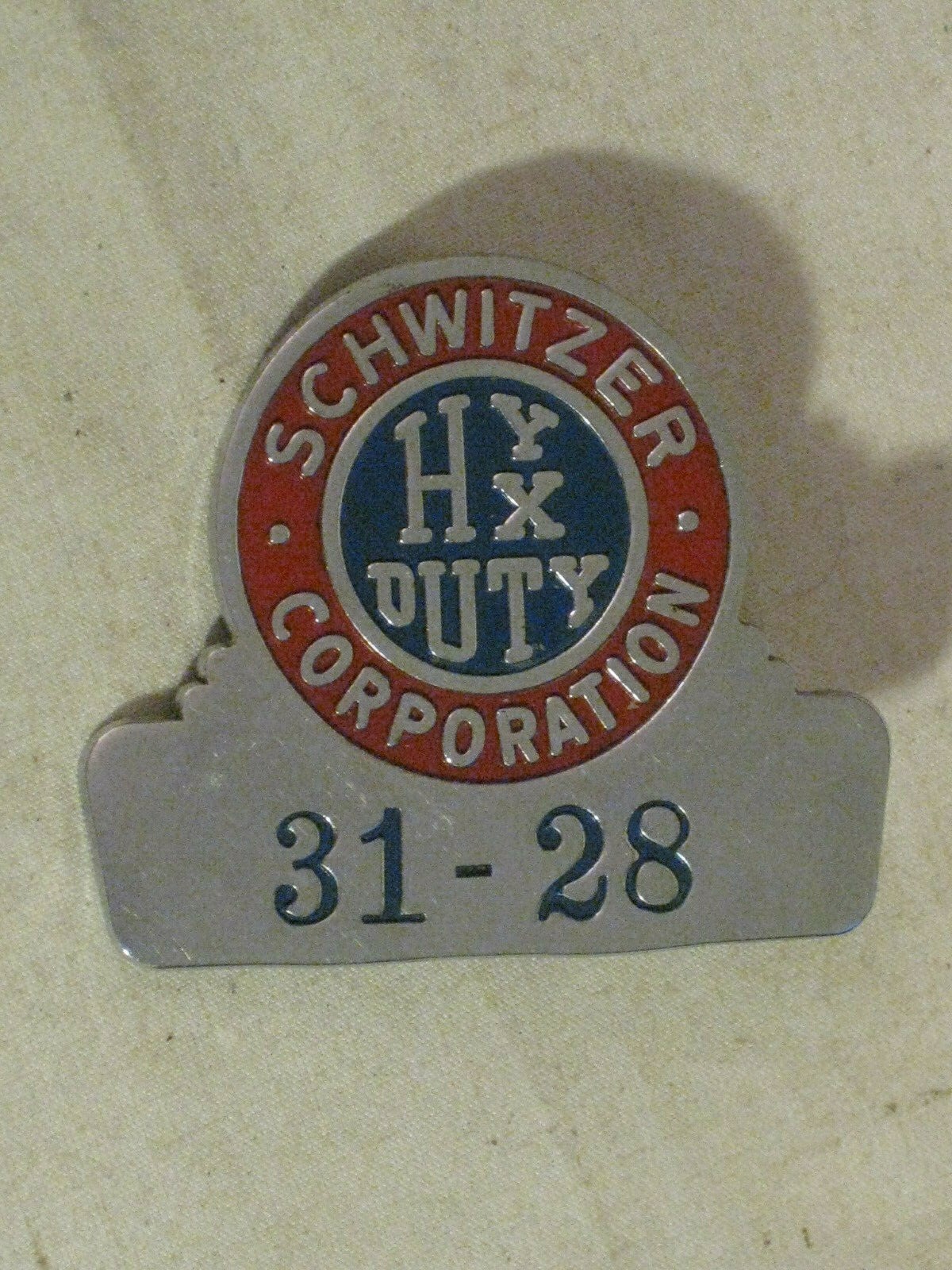 vintage SCHWITZER CORPORATION HYW DUTY emblem badge pin 31-28 | eBay.de