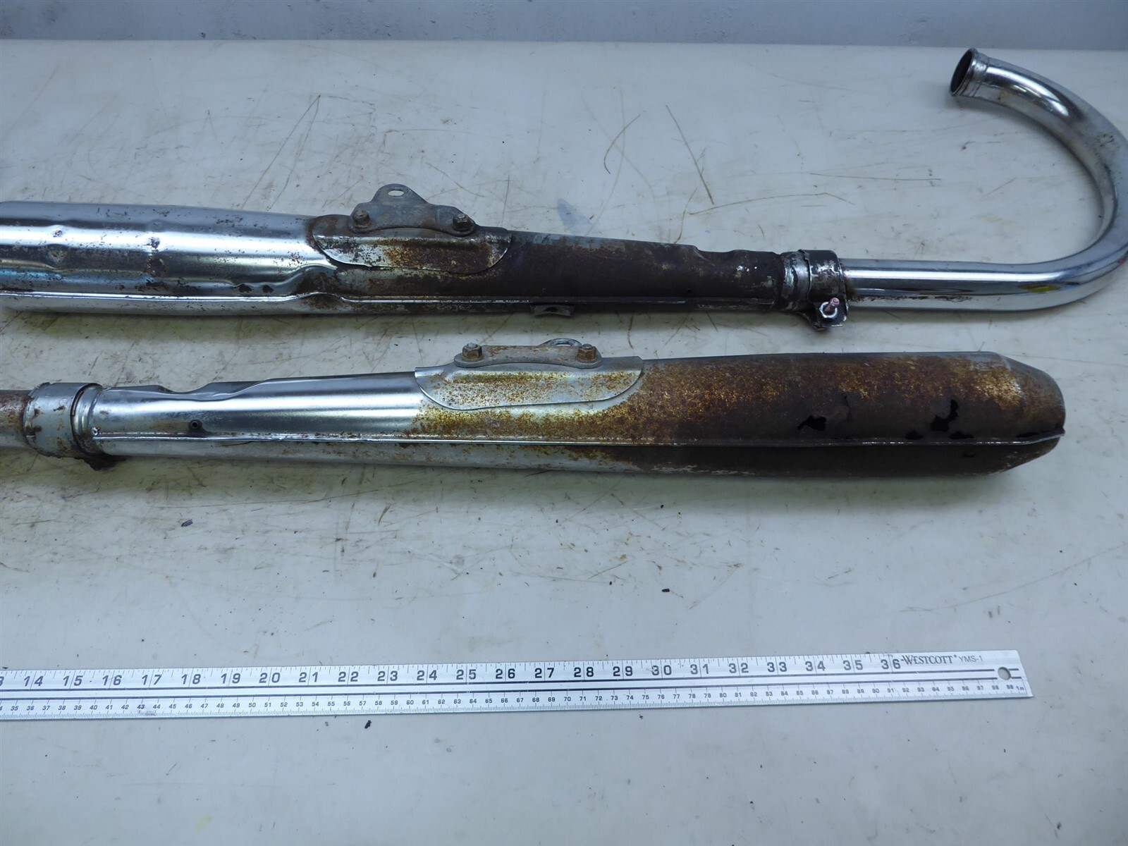 1971 Honda CB450 H2060. OEM exhaust headers mufflers tail pipes | eBay