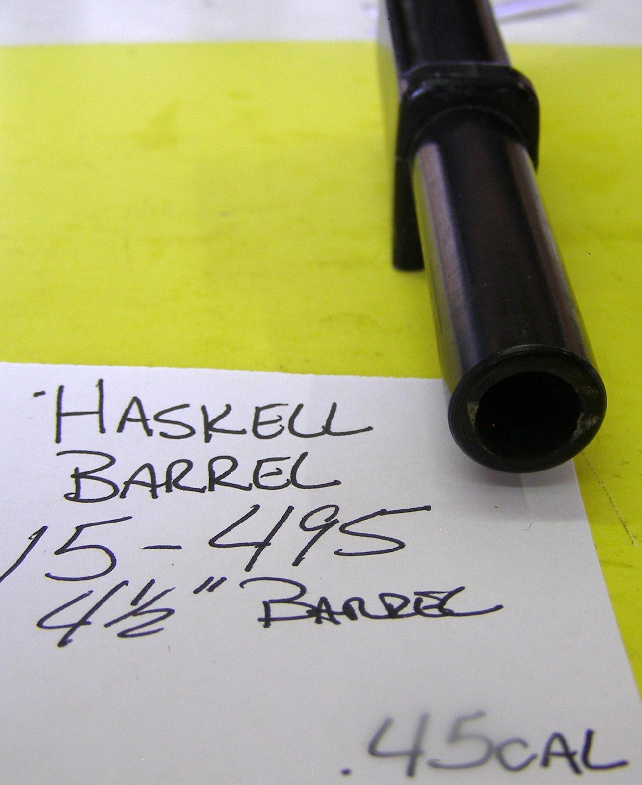 HASKELL STALLARD 45 PISTOL BARREL FROM A WORKING GUN BLACK ITEM # 15 ...