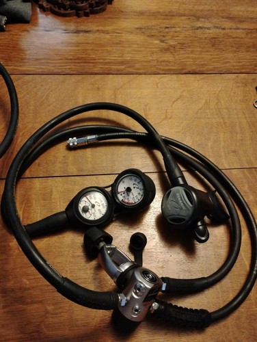 Oceanic CDX5 GT3 Regulator complete assembly with gauges, 1st and 2nd ...