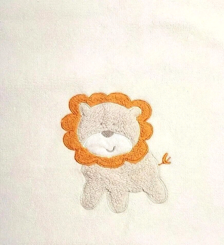 Cutie Pie Baby Blanket Cream Beige Lion Orange Mane Soft Fleece | eBay
