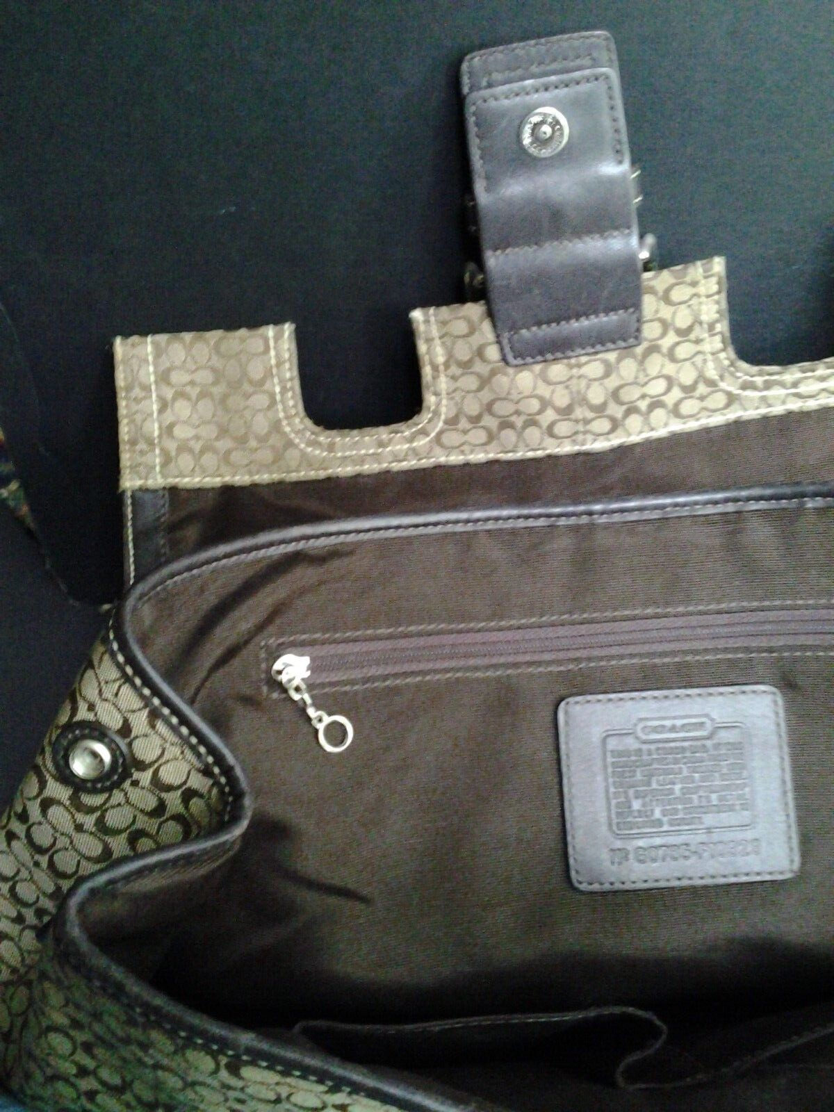 Vintage Coach Small C Signature Leather & Canvas Soho… - Gem