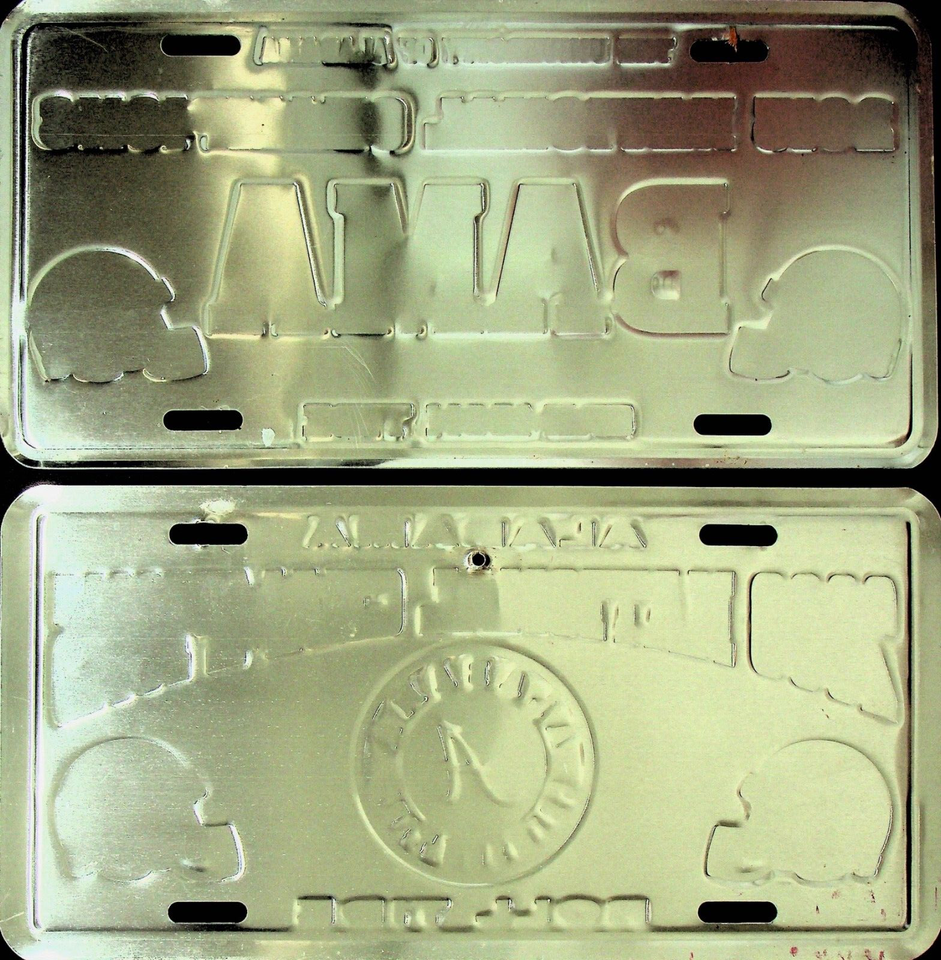 TWO ALABAMA 2009/2015 NATIONAL CHAMPIONS LICENSE PLATES UNIV. OF ...