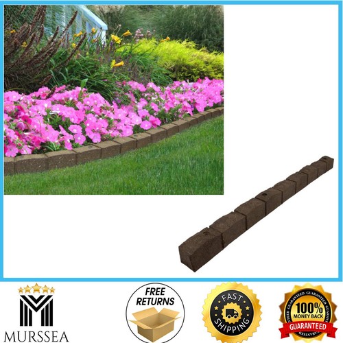 4 ft. Roman Stone Rubber Garden Edging - Earth Tone Landscape Border | eBay
