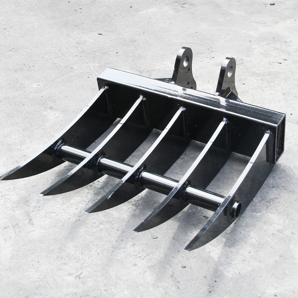 Rake:Attachment for 2000lbs 1 Ton Mini Excavators for land clearing ...
