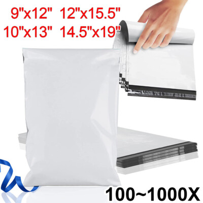 100-1000 Poly Mailers Shipping Bags Plastic Envelopes 9x12 10x13 12x15 ...