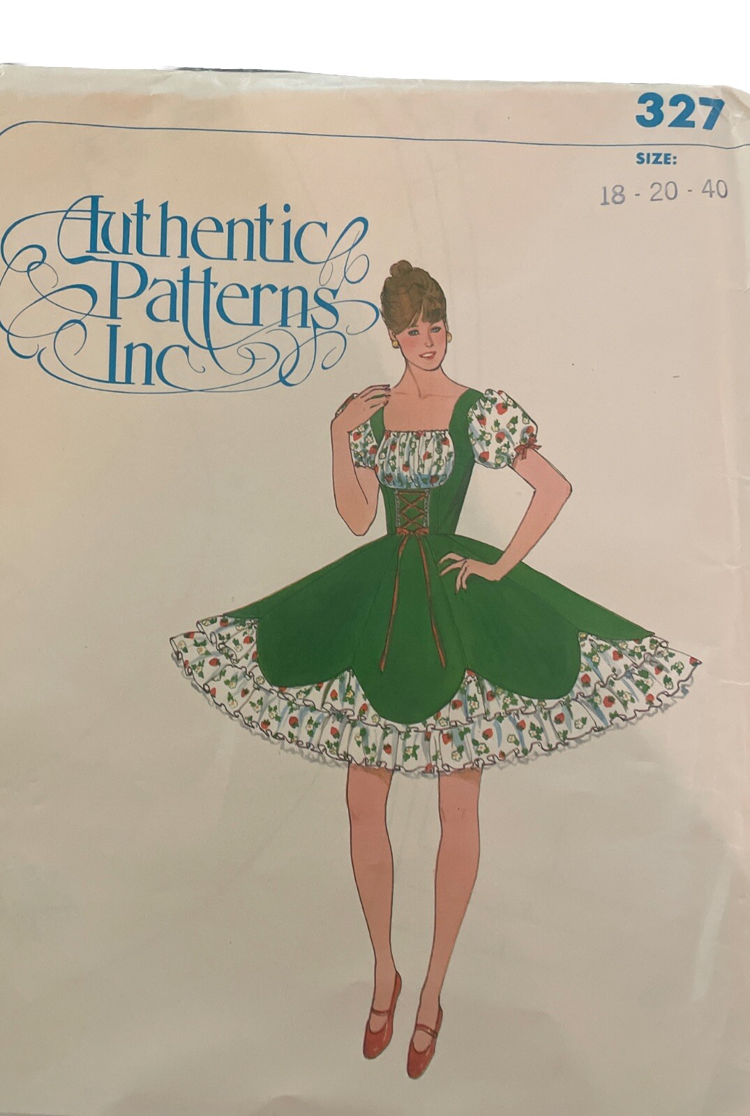 Authentic Patterns Inc. 327 ~ Square Dancing Dress UnCut Sz. 18-20-40 ...