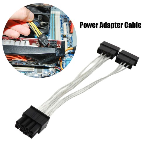 Power Supply Cable Safe High Flexibility Dual 4Pin to 8Pin Video Card ...