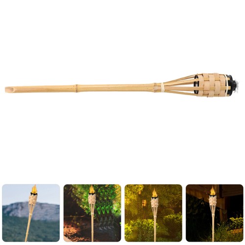 Bamboo Torch Oil Light Outdoor Torches for outside Backyard Decor | eBay
