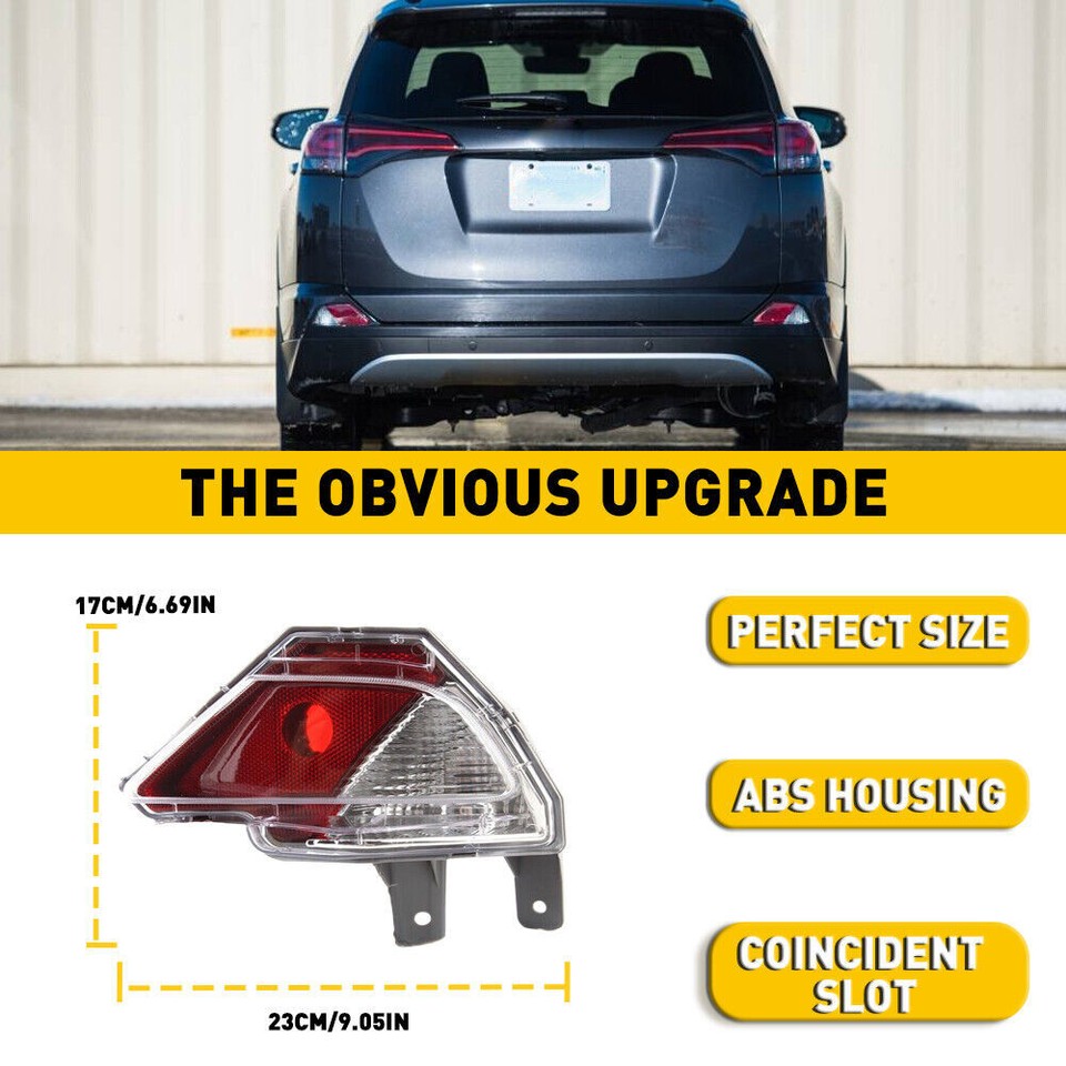 For 2016 2017 2018 Toyota RAV4 Rear Bumper Reflector Light Stop Lamp LH ...