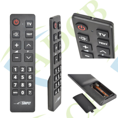 Universal Replacement Simple Easy-to-Use TV Remote Control One For All ...