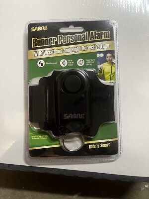 Runner Personal Alarm By SABRE Weatherproof 130dB Wrist Strap Brand New ...