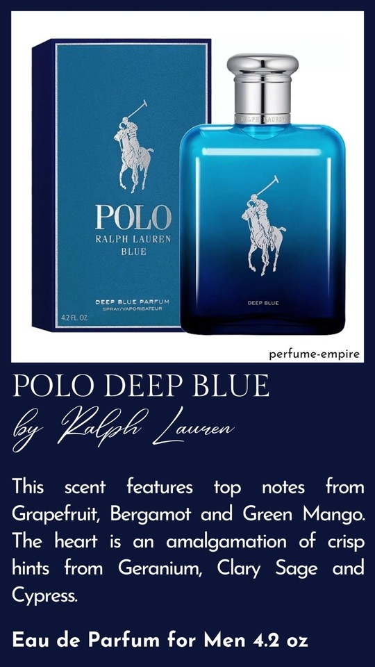 Polo Deep Blue by Ralph Lauren cologne for men EDP 4.2 oz New In Box | eBay