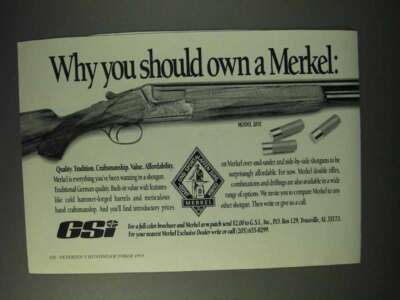 1993 GSI Merkel Model 201E Shotgun Ad - Should Own | eBay