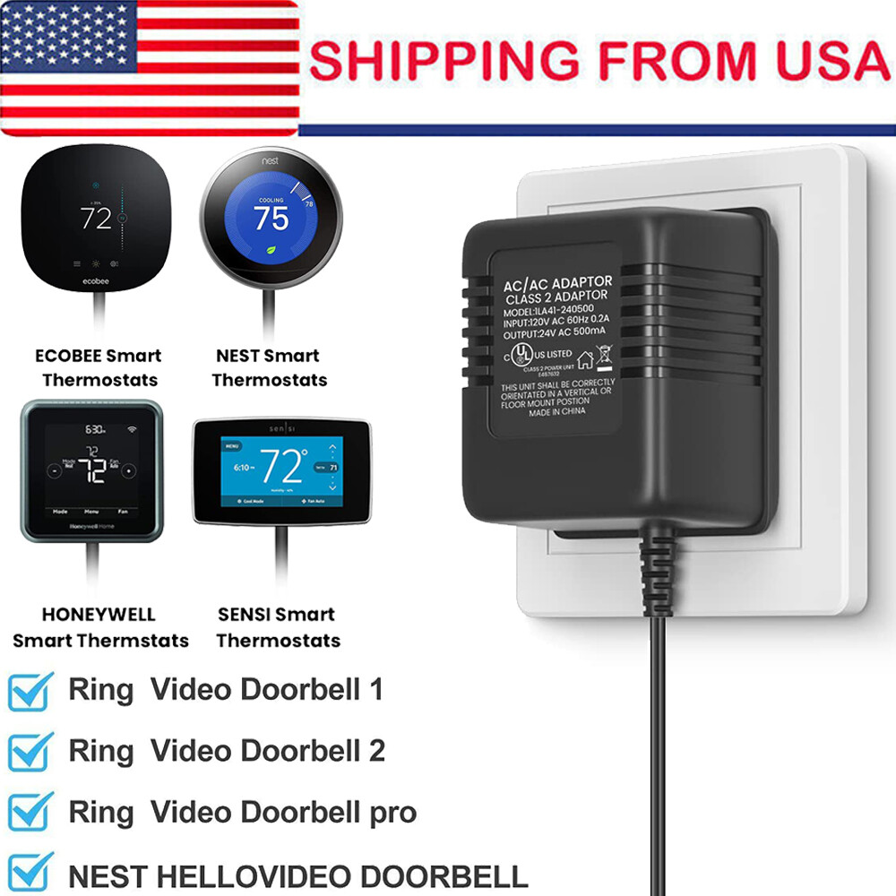 Ring Doorbell 24V Power Adapter/Transformer,Thermostat Adapter All ...
