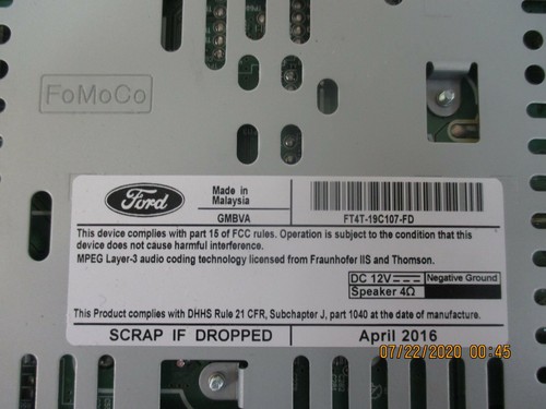 2015 Ford Edge CD Radio(Non Sat) FT4T-19C107-FD | eBay