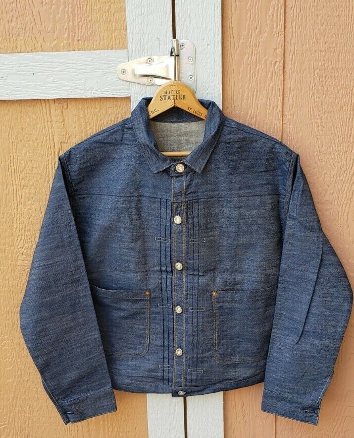 LEVI STRAUSS & CO 1940s LVC BUCKLE BACK CHORE DENIM JACKET LEVI STRAUSS & CO 1940s LVC BUCKLE BACK CHORE DENIM JACKET