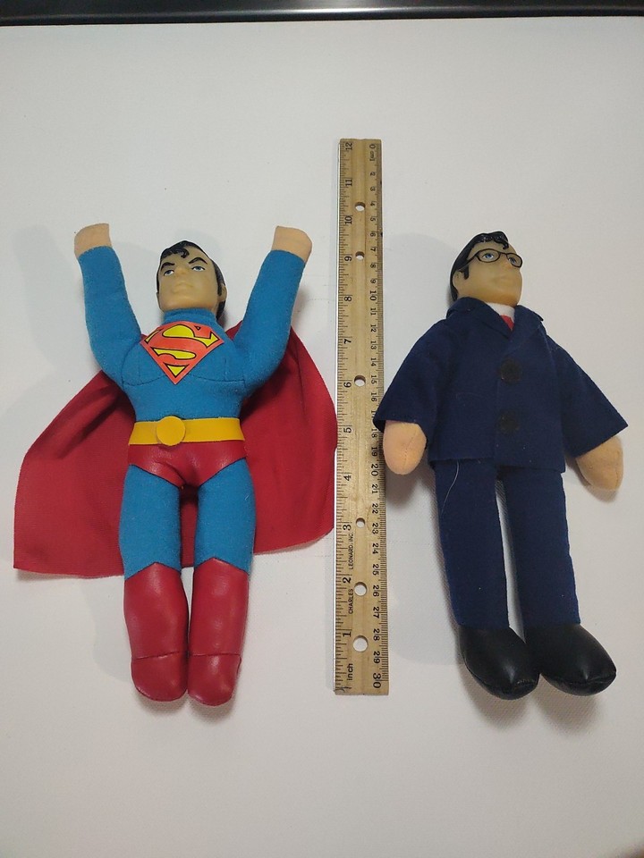 DC Comics Super Man/ Clark Kent Stuffed Dolls/Early 90s/Good Condition ...