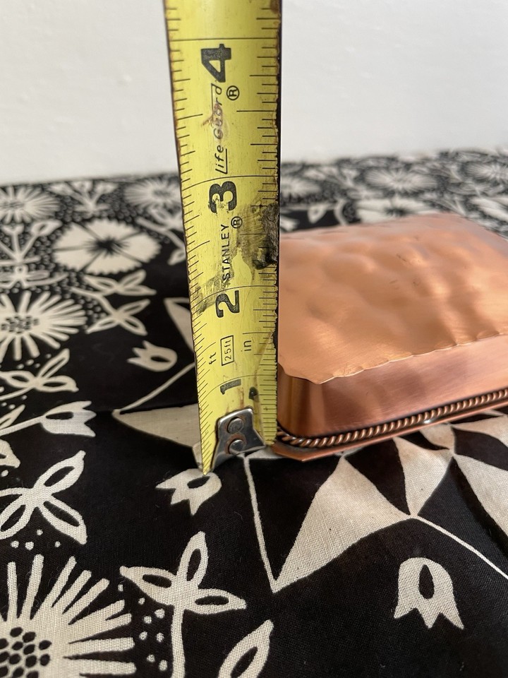 Vintage Solid Copper Box with Foliage Detail | eBay