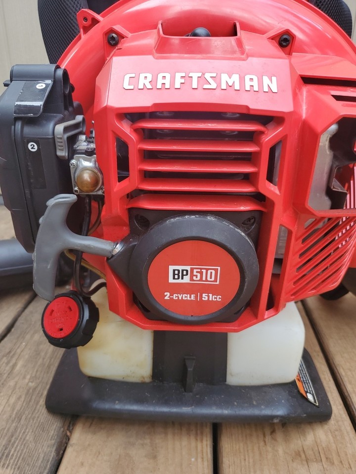 CRAFTSMAN BP510 51-cc 2-cycle 600-CFM 220-MPH Gas Backpack Leaf Blower ...
