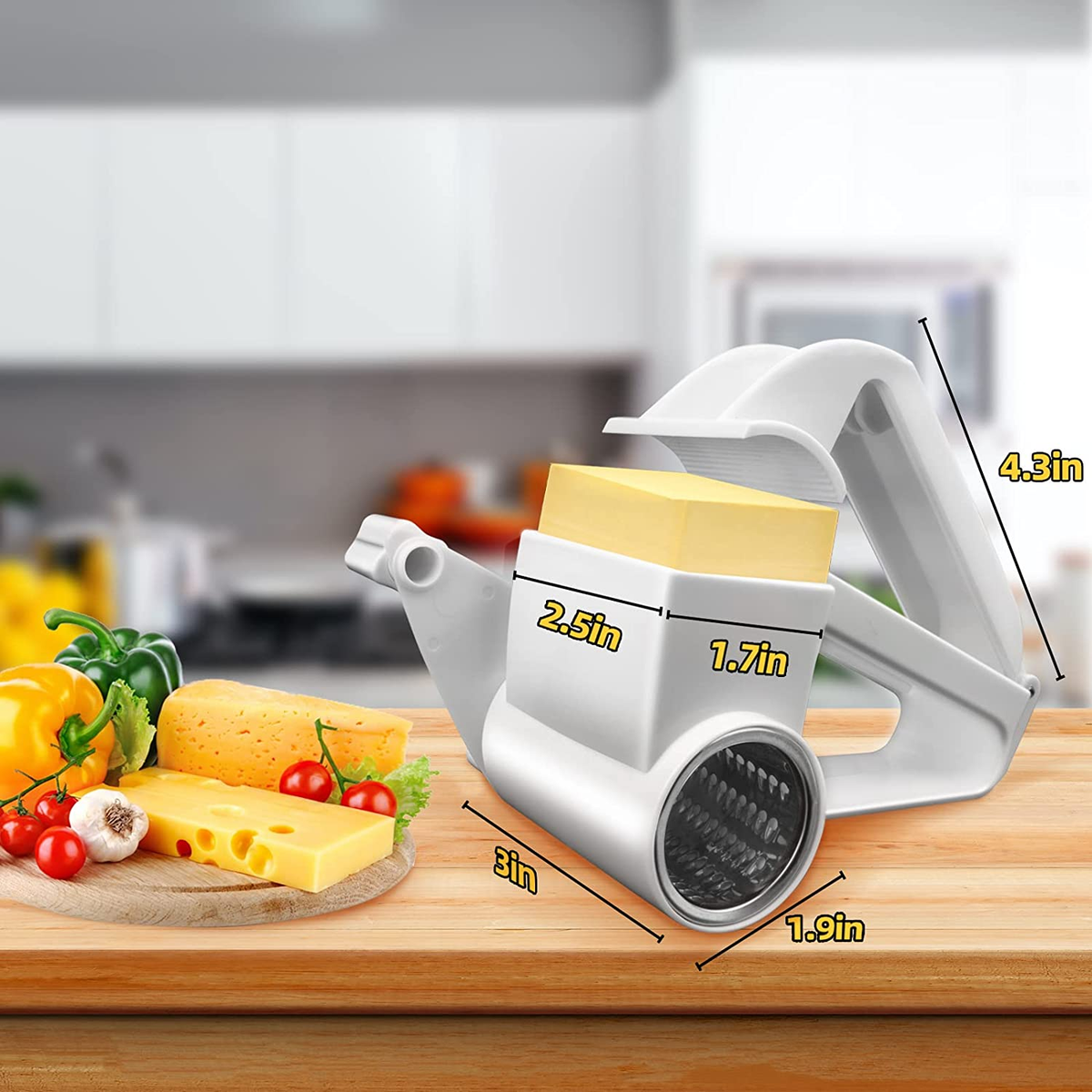 Shredded Cheese Restaurant-Grade Italian Rotary Cheese Grater - Heavy ...