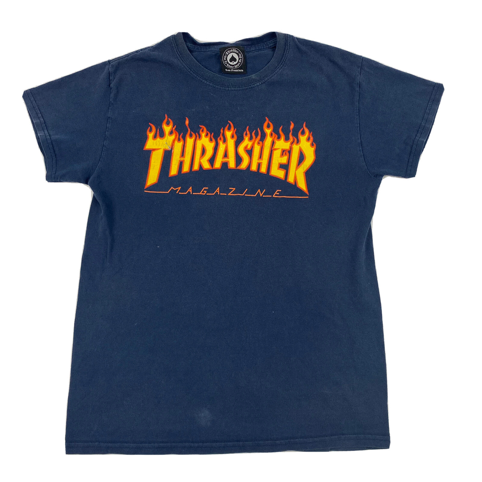 Thrasher Magazine Flames Logo Short Sleeve Black T-Sh… - Gem