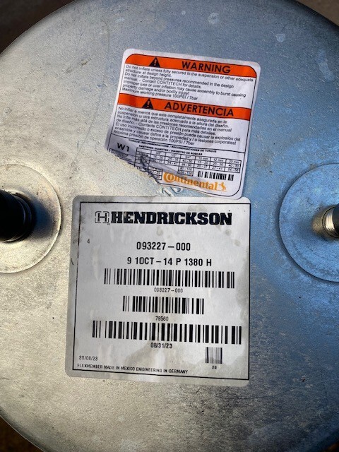 HENDRICKSON - AIR SPRING - REAR, AIR SUSPENSION - 093227-000 | eBay