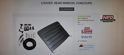 1969-70 Mustang Rear Window Louvers Fastback, Complete Set (Damaged) | eBay