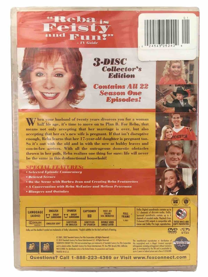 Reba - The Complete First Season (DVD, 2010, 3-Disc Collector’s Edition ...