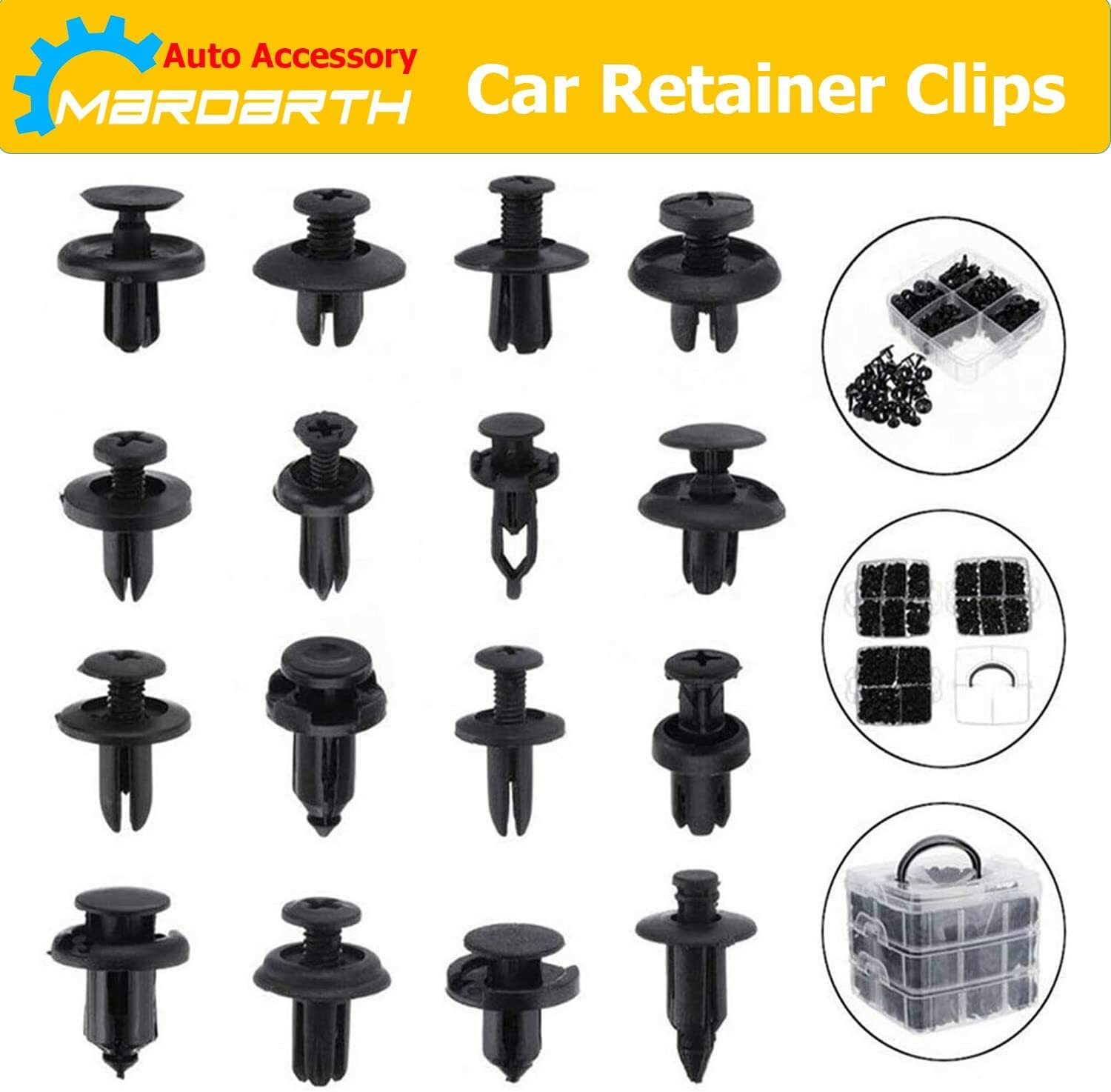 620Pcs Car Body Plastic Push Pin Rivet Fasteners Trim Panel Moulding ...