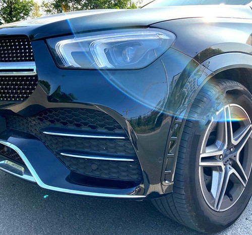 2PCS Glossy Black Front Bumper Cover Trim Fit for Mercededs Benz GLE ...
