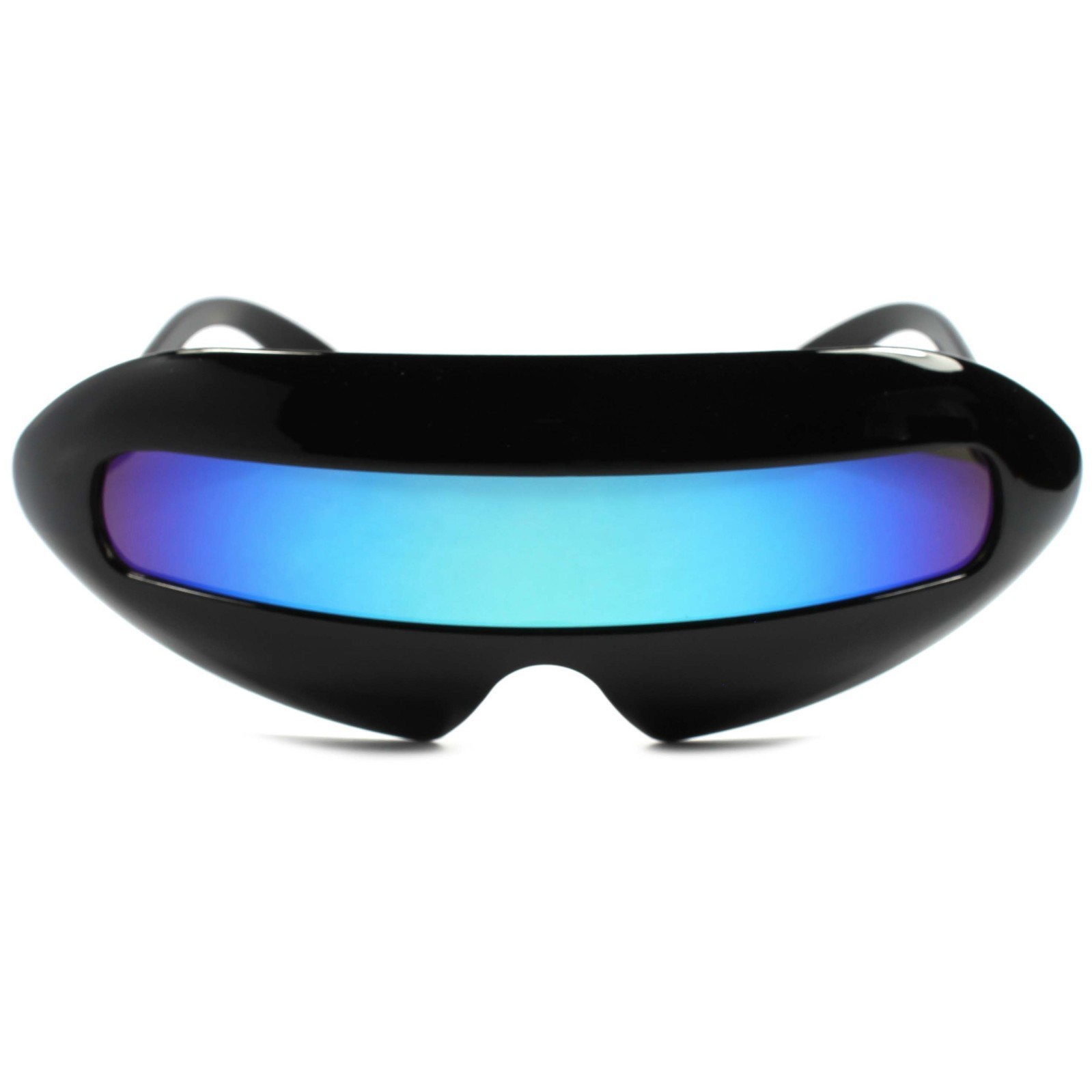 Space Robot Cyclops Futuristic Novelty Blue Mirrored Cosplay Costume ...