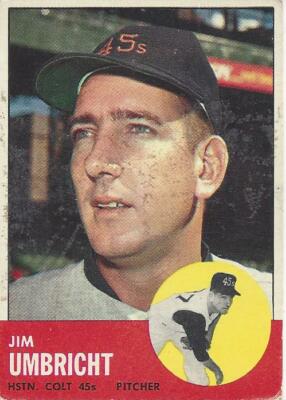 1963 Topps Jim Umbricht 99 Colts VG | eBay