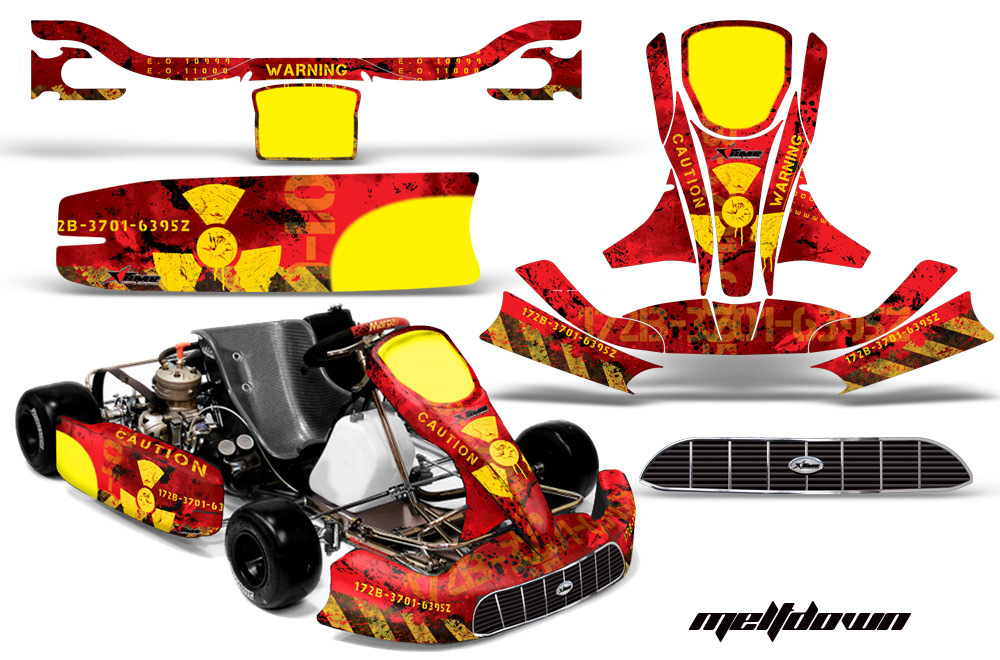 Go Kart Racing Graphics Kit Decal Sticker Wrap For KG Unico MELTDOWN ...