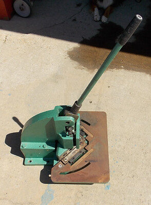 4 TON SHEAR 6" CORNER NOTCHER SHEET METAL CUTTING TOOL good lightly ...