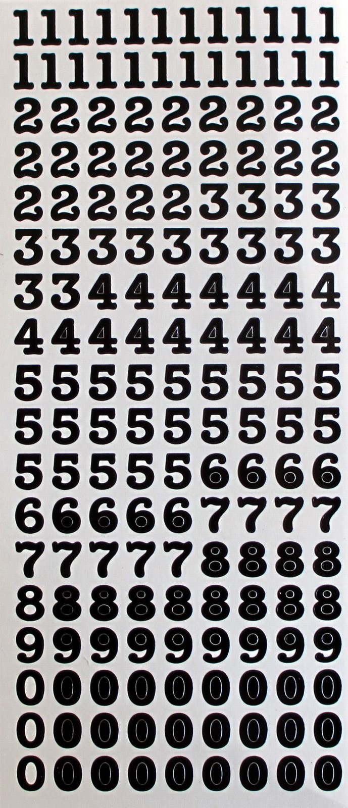 10mm (1cm) NUMBERS Type 2 PEEL OFF STICKERS 0 - 9 Number Cardmaking | eBay