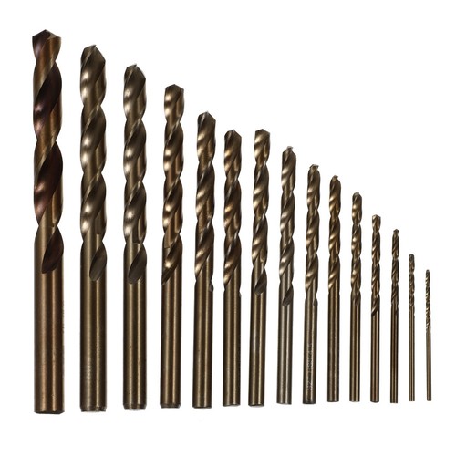 15pcs Drill Bit Set Cobalt Drill Bit Set for Stainless Steel Hardened ...