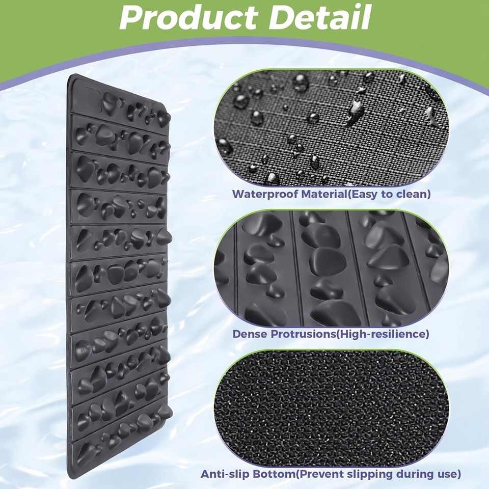 Foot Acupressure Mat Feet Pressure Point Pad for Relieve Leg Fatigue ...