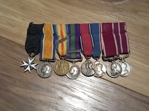 First World War Era British Miniature Dress Medal Group Of 8, Knight of ...