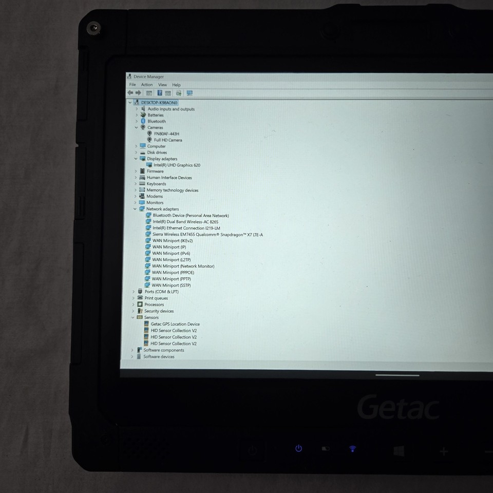 Getac K120 Toughbook i7-8650U 1.90GHz 256GB SSD 8GB Ram - GPS - 4G ...