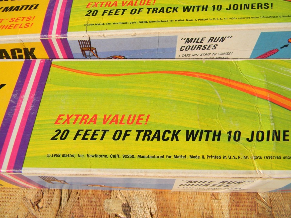 30 Mattel Hot Wheels Hot Strip Track Pak Redline 1969 Straight Track ...