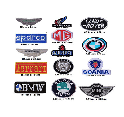 CAR Brands Embroidered Patch sew iron on Patches Motor Sports racing ...