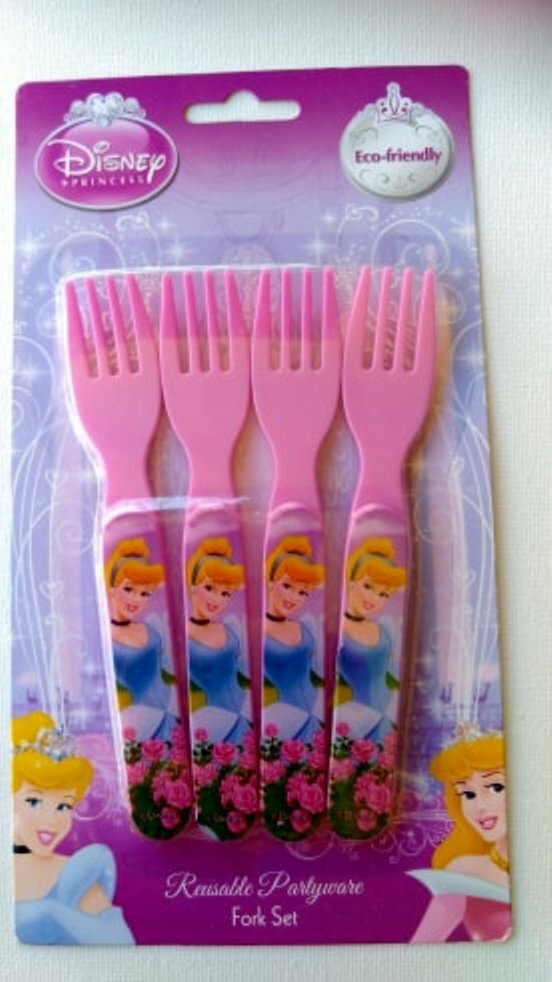 Disney Spoon Fork Set Rosetta Tinkerbell Sleeping Beauty Cinderella ...