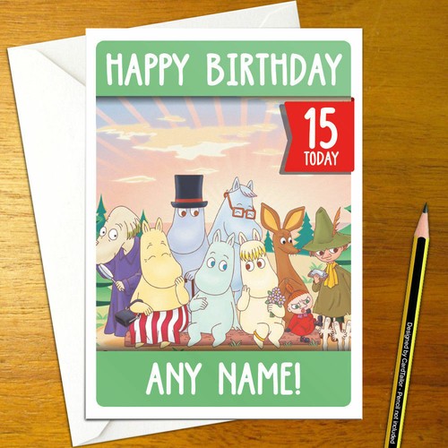 THE MOOMINS Personalised Birthday Card - cartoon moomin personalized ...