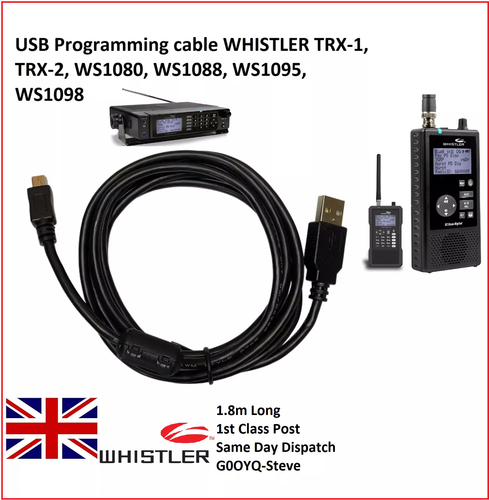 USB Programming cable for WHISTLER TRX-1 E TRX-2 E WS1080 WS1088 WS1095 ...