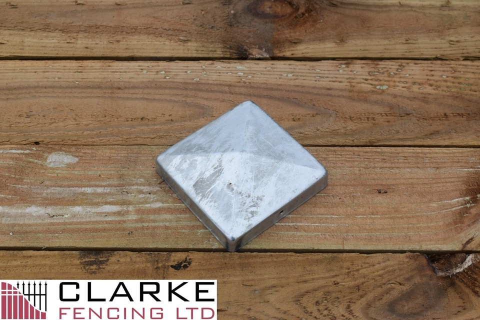 Metal Fence Post Cap Finials | Suits 3x3"or 4x4" Posts | Galvanized ...